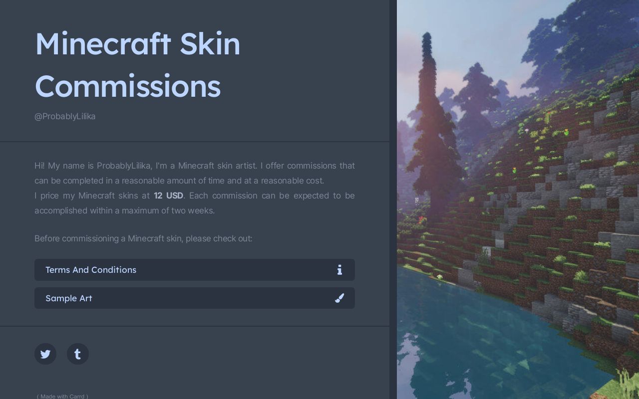 Minecraft Skin Commissions